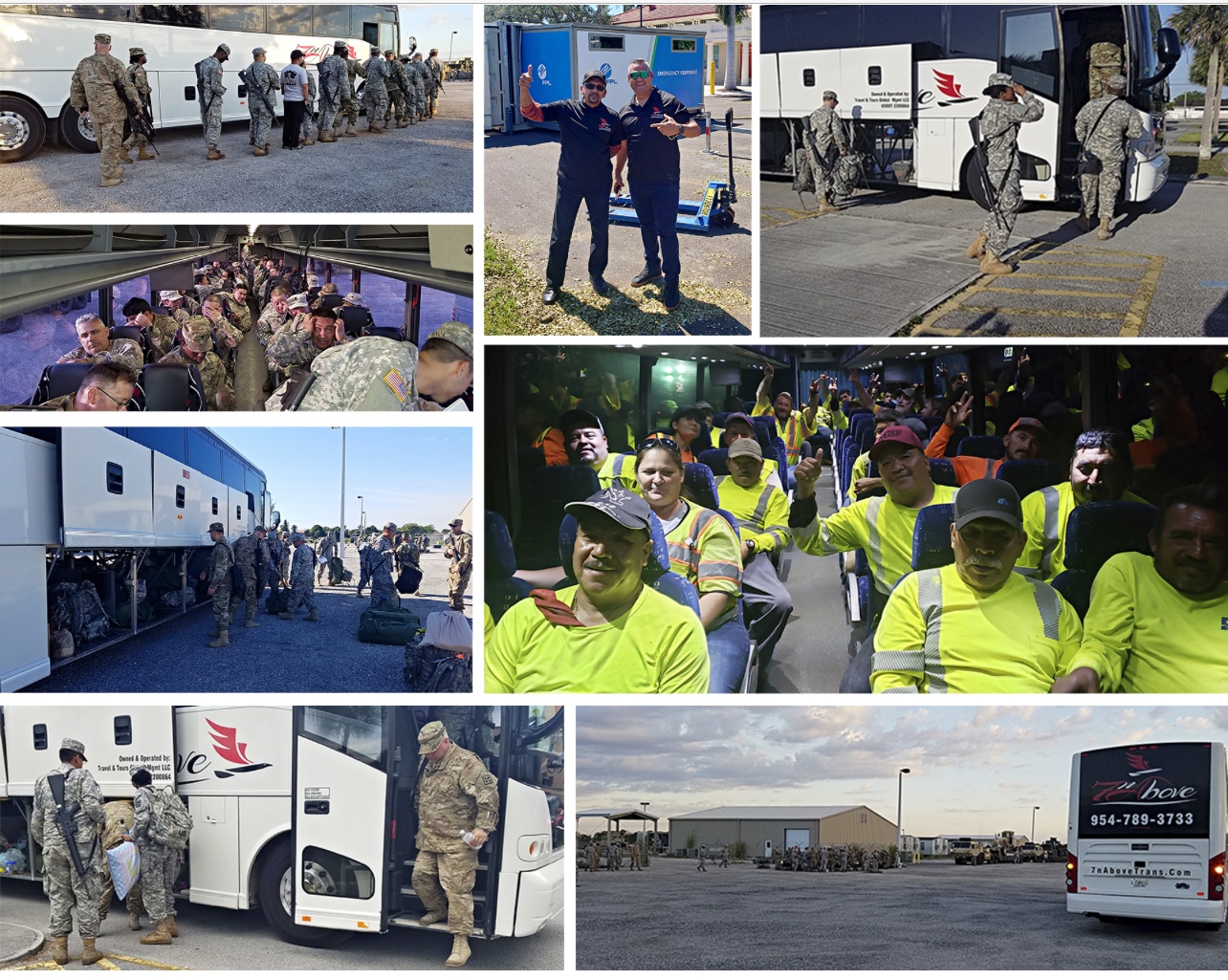 Charter Bus Rental in Florida for Government & Military | 7nAbove